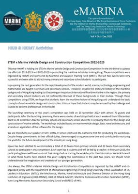 IMarEST | Newsletter - 2022 MARINA Vol 4